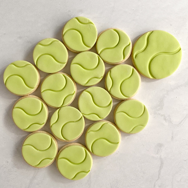 Mini Tennis ball Sugar Cookies, Team Gifts, Party favours– That’s so Sweet