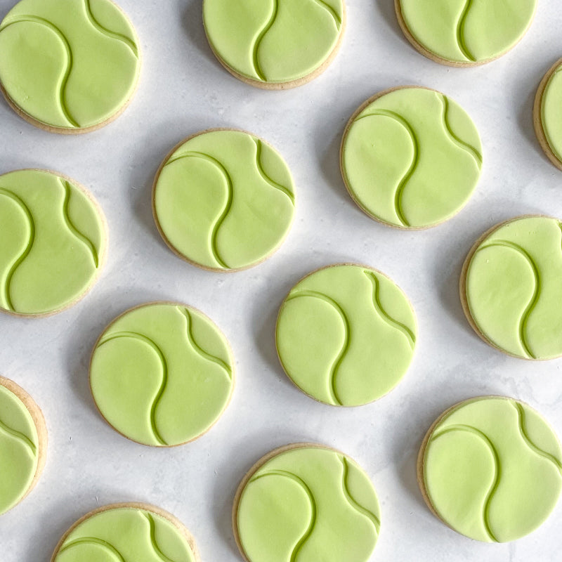 Tennis ball Sugar Cookies, Team Gifts, Party favours– That’s so Sweet